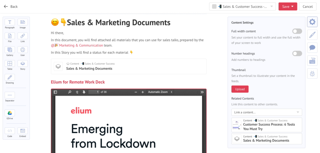 Company-wide knowledge sharing - Elium